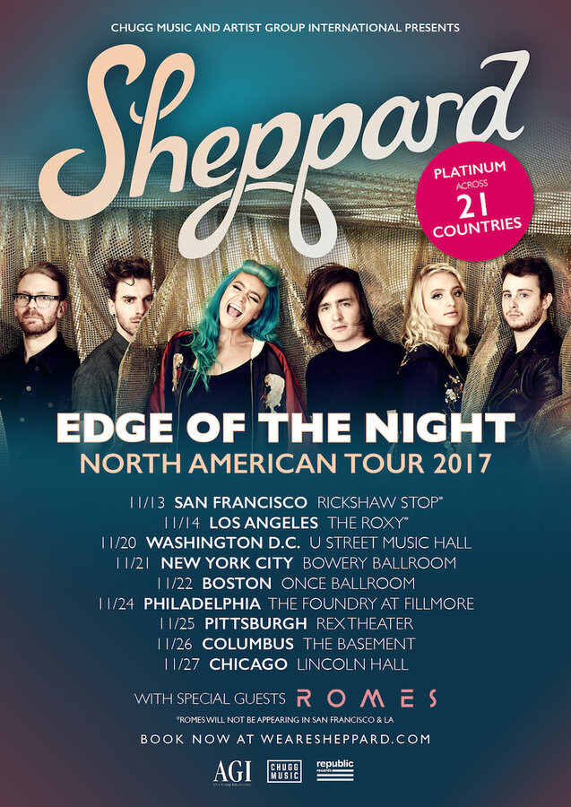 Sheppard Announces Edge Of The Night Tour | setlist.fm