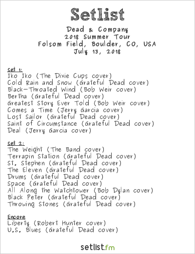 Dead & Company Wrap Up Summer 2018 Tour | setlist.fm