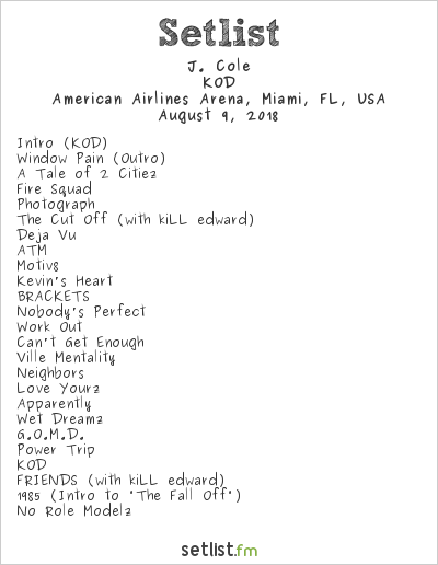 J. Cole Wraps Up KOD Tour | setlist.fm