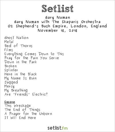Gary Numan's Must-See Tour with Skaparis Orchestra | setlist.fm