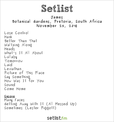 James (The Band) 2018 Setlist Tour Spoilers | setlist.fm
