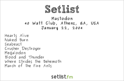 Setlist History: Mastodon Debuts Several Tracks Off "Leviathan ...