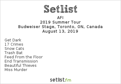 Spoiling You with AFI's 2019 Summer Tour Setlists! | setlist.fm