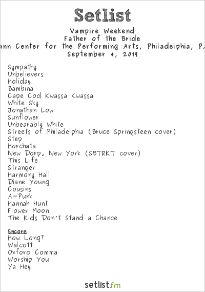 Vampire Weekend Debut a Bruce Springsteen Song in Philadelphia | setlist.fm