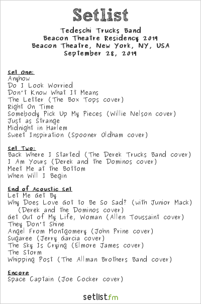 Highlights: Tedeschi Trucks Band 6-Night Beacon Theatre Residency ...