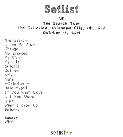 NF's The Search Tour Spoilers, see the Setlist & Highlights! | setlist.fm