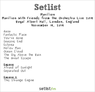 Marillion Adds Orchestra to 40th Anniversary Tour - Highlights | setlist.fm