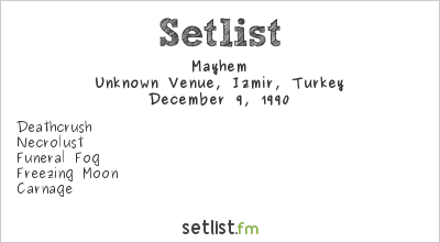 RIP: Mayhem Played 5-Song Set w/ Dead For His Last Show in 1990 ...