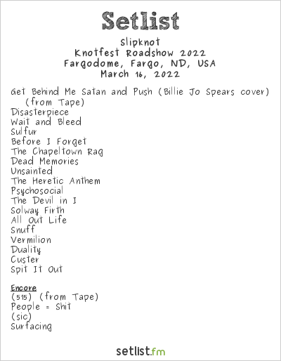 Slipknot Kickoff Knotfest Roadshow with 20-Song Setlist | setlist.fm