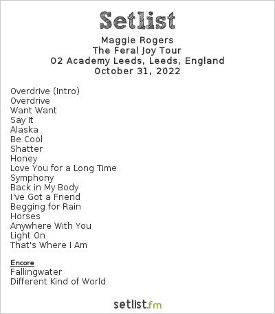 Maggie Rogers Kicks Off The Feral Joy Tour with Live Debuts | setlist.fm