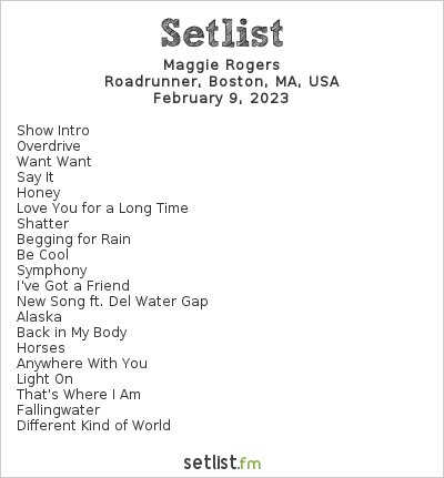 Maggie Rogers Kicks Off Feral Joy Tour in Boston | setlist.fm