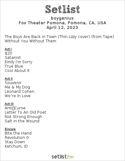 Boygenius Live Debut 8 Songs at Pre-Coachella Gig | setlist.fm