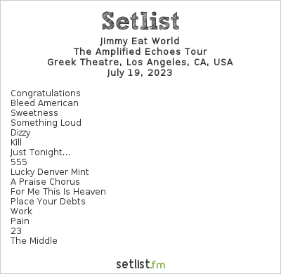 PHOTOS: Jimmy Eat World Play The Greek Theatre in Los Angeles | setlist.fm