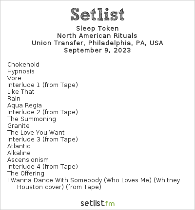 Sleep Token Begin US Tour in Philadelphia, PA | setlist.fm