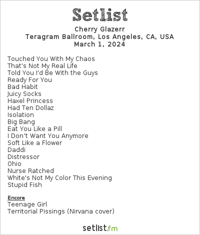 PHOTOS: Cherry Glazerr at Teragram Ballroom in Los Angeles | setlist.fm