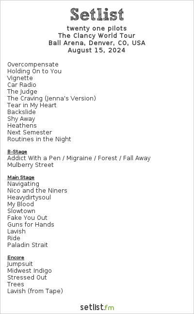Twenty One Pilots Kick Off the Clancy Tour in Denver | setlist.fm