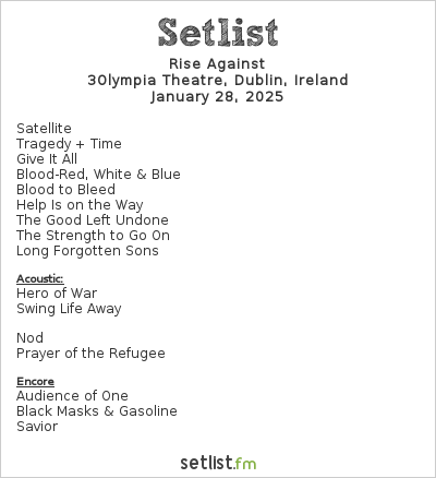 Rise Against Performs First Show of 2025 with a Live Debut | setlist.fm