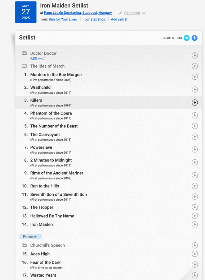 Top 14 Setlists of 2025 | setlist.fm
