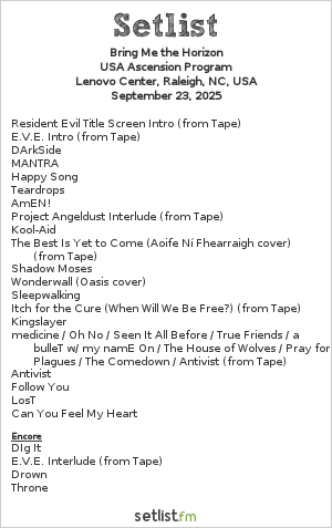 Bring Me the Horizon Deliver Live Debuts During US Tour | setlist.fm