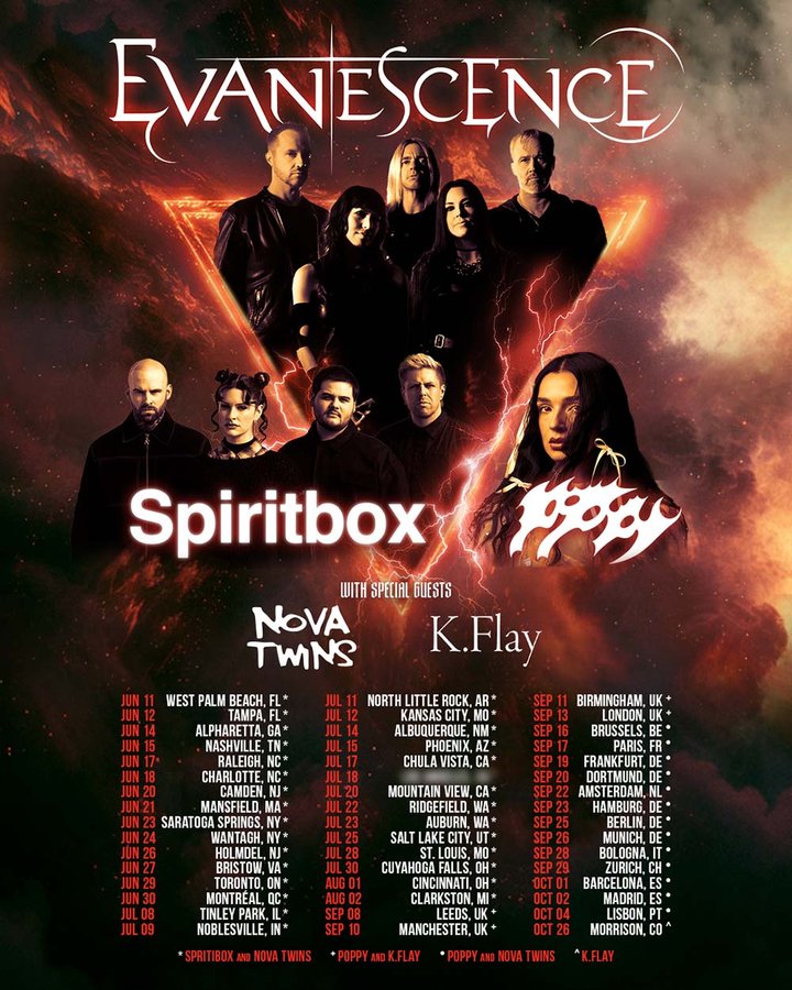 Evanescence Announces 2026 Tour with Spiritbox & Poppy | setlist.fm