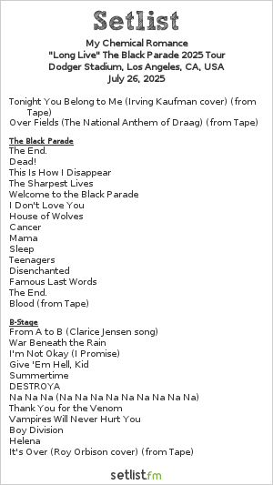 Setlist Staff Marquee Memories 2025 | setlist.fm