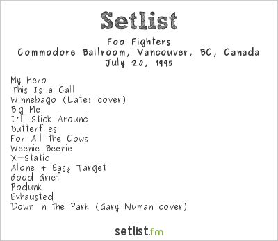 Setlist History: Foo Fighters Debut "My Hero" in 1995 | setlist.fm