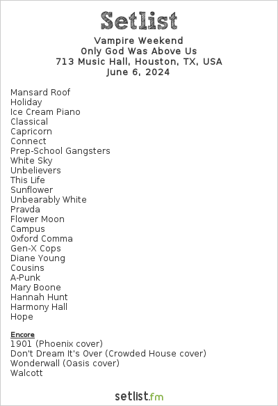 Vampire Weekend Kicks Off First Tour Since 2019 | setlist.fm